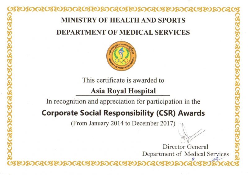 CSR Program | Asia Royal Hospital (Yangon, Myanmar)